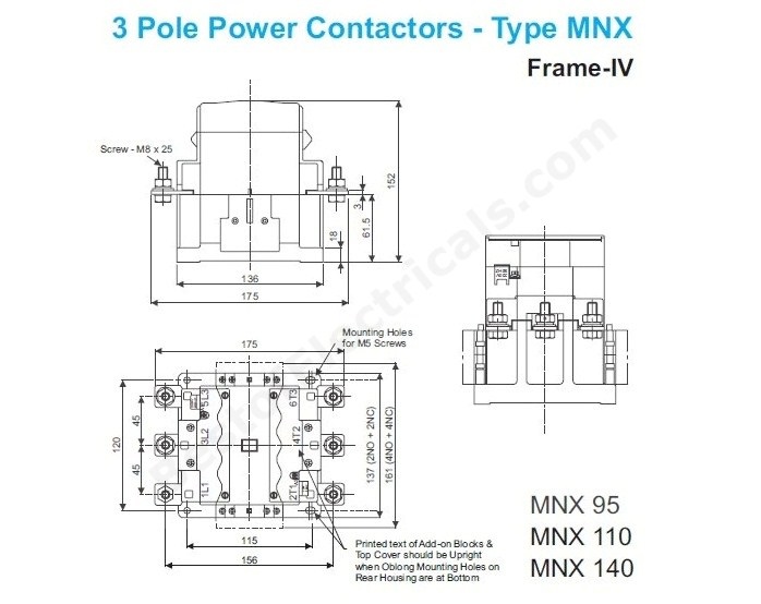 Buy Lauritz Knudsen MNX95 Three Pole Contactor at Best Price in India