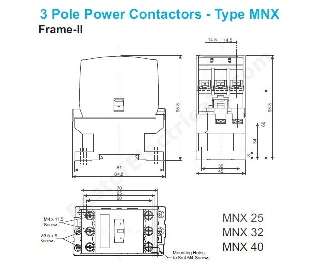 Buy Lauritz Knudsen MNX32 Three Pole Contactor at Best Price in India