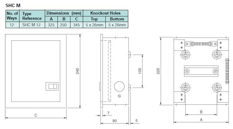 Buy ABB SCHM12 12 Way SPN DB at Best Price in India