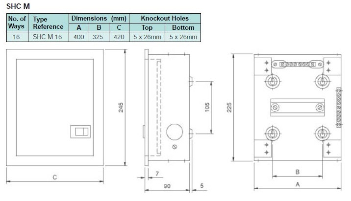 Buy ABB SCHM16 16 Way SPN DB at Best Price in India