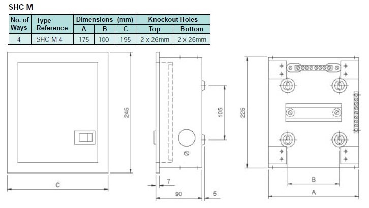 Buy ABB SCHM4 4 Way SPN DB at Best Price in India