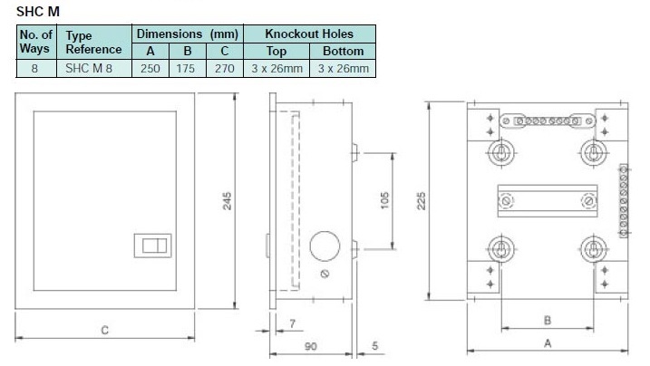 Buy ABB SCHM8 8Way SPN DB at Best Price in India