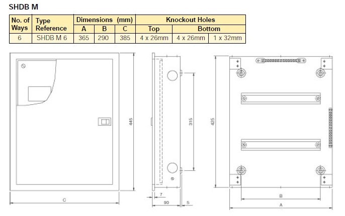 Buy ABB SHDBM6 6 Way TPN DB at Best Price in India