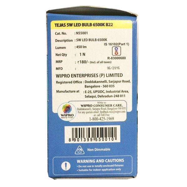Buy Wipro Tejas 5W LED Bulb at Best Price in India