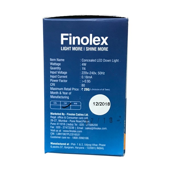 Buy Finolex 4W LED Downlight at Best Price in India