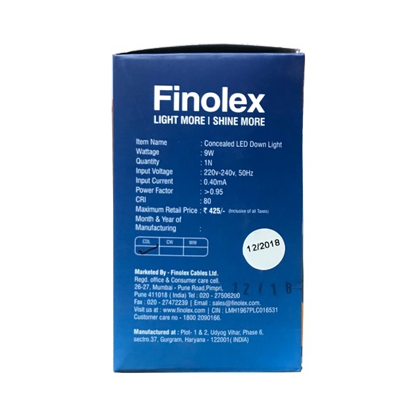 Buy Finolex 9W LED Downlight at Best Price in India