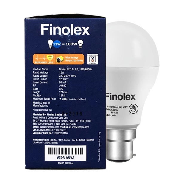 Buy Finolex 12W LED Bulb at best price in India