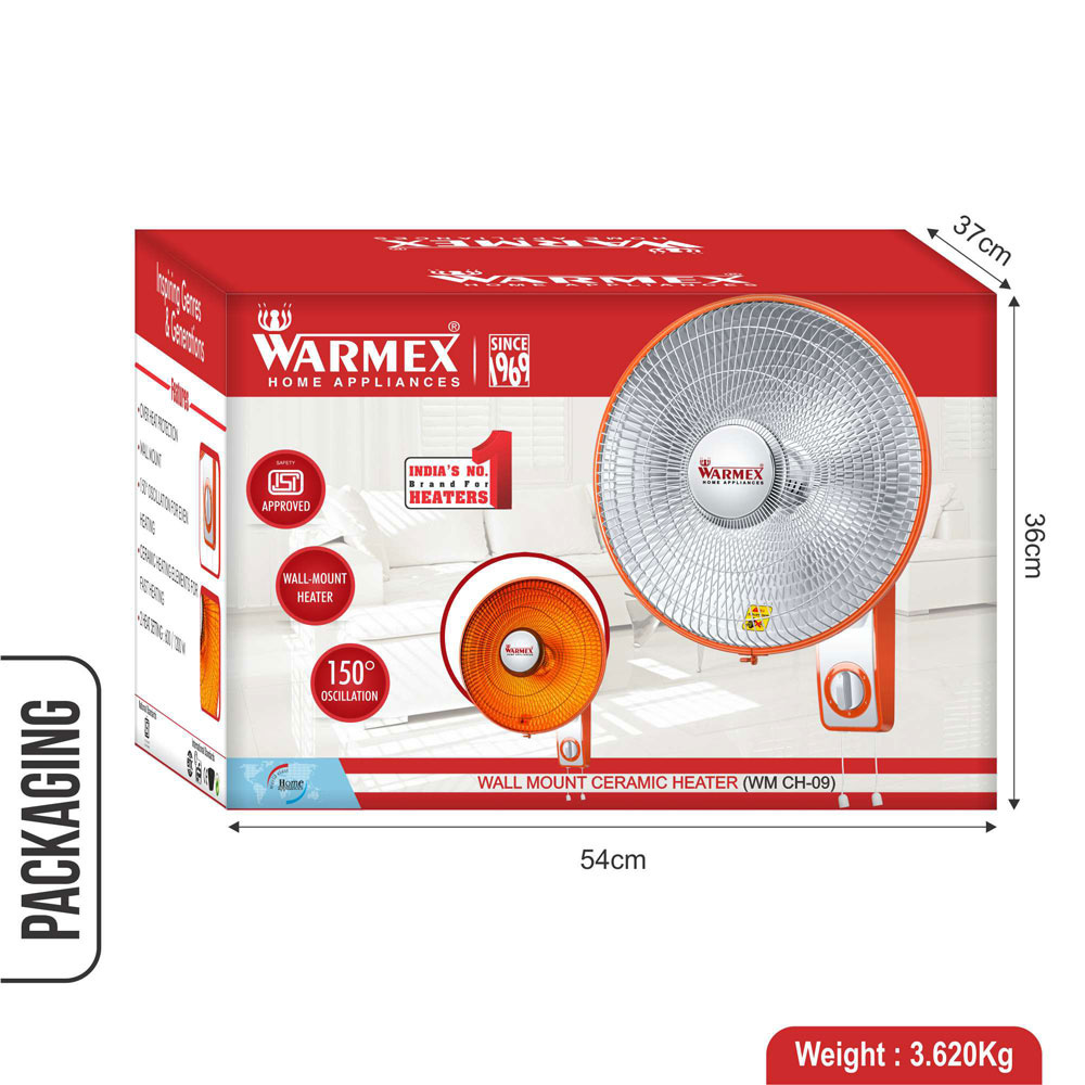 Buy Warmex WM CH-09 Wall Mount Ceramic Heater Online at Low Price in India