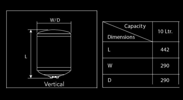 Buy Racold CDR DLX 10 Ltr Vertical Storage Geyser at Best Price in India