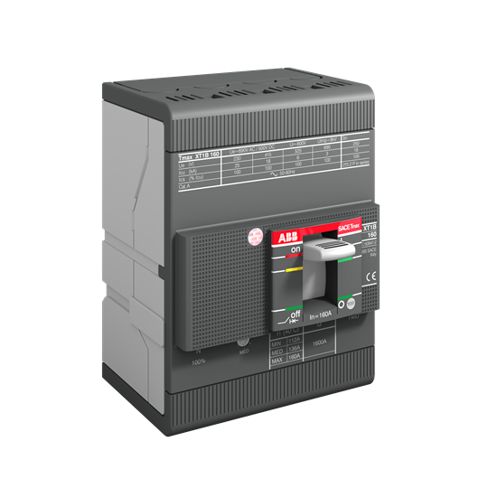 Buy ABB XT1 160 1SDA066818R1 100A 18kA 4 Pole MCCB at Best Price in India