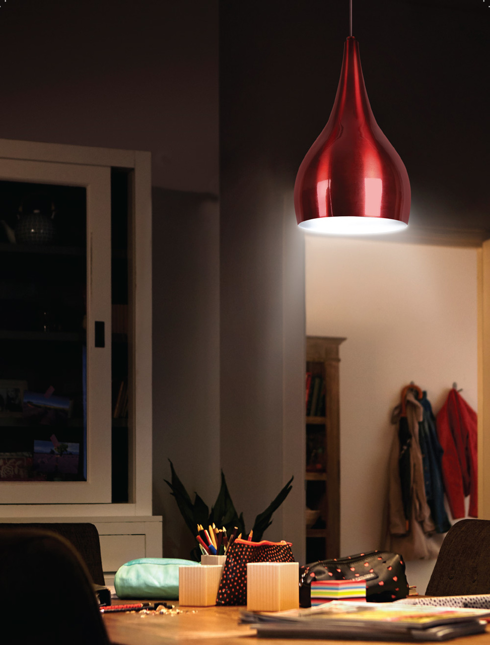 Buy Philips Beacon 58074 E-27 (Bulb Base) Wine & Silver Pendant Light ...