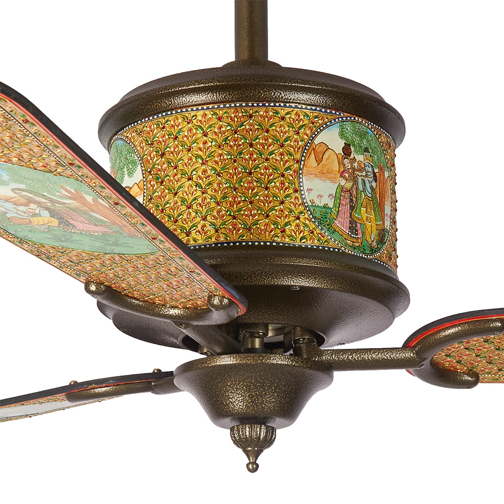 Buy The Fan Studio Monarch Mysore Kalam Art 36" Luxury Ceiling Fan at ...